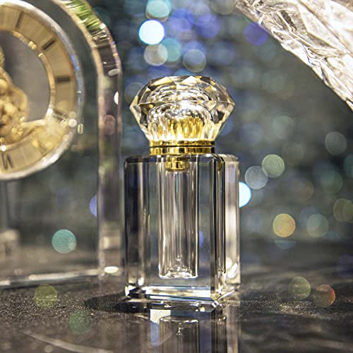 H&D HYALINE & DORA H&D Crystal Perfume Bottles Empty Refillable Decorative Bottles Glass Bottles for Home Decor Lady Gift
