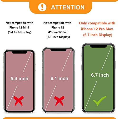 Bocasal Crossbody Wallet Case for iPhone 12 Pro Max with Card Holder,Zipper Card Slot Protector Shockproof Purse Cover with Removable Cross Body Strap 6.7 Inch(Black)