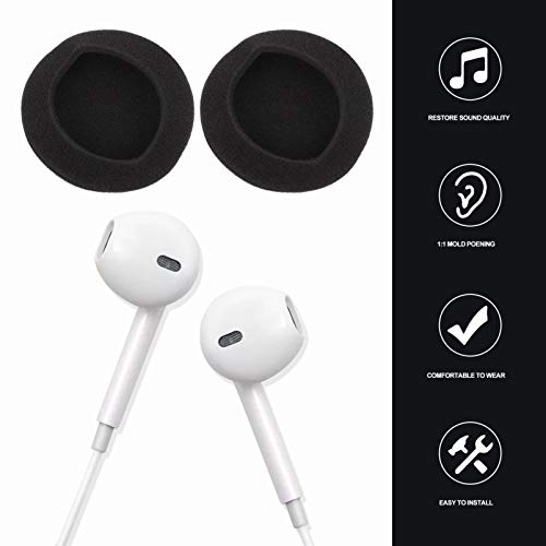 OSALADI 20pcs Earphone Ear Pads Memory Foam Earpads Sponge Cushion Covers Replacement Universal Fit for Headphone Headset Earbuds 55mm Black