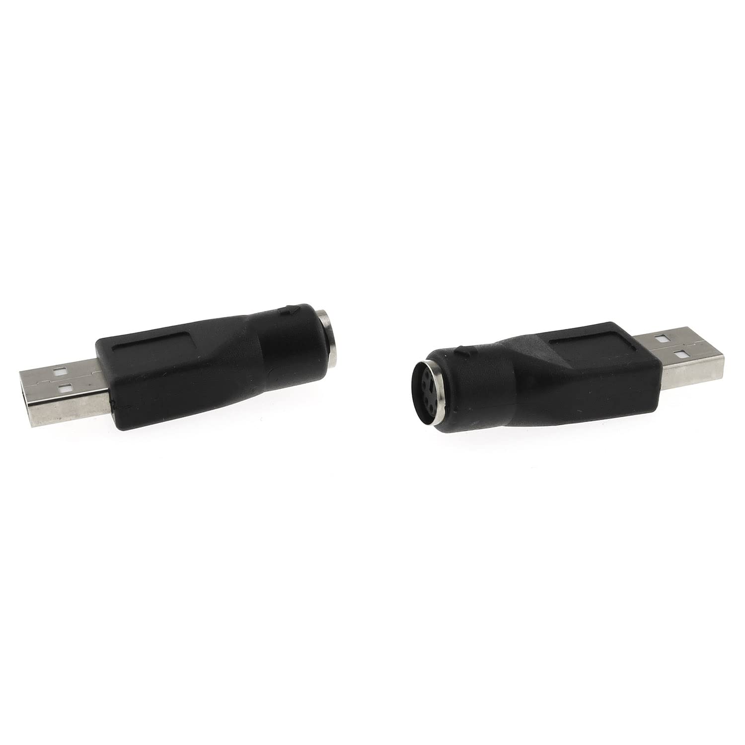 DGZZI USB to PS2 Adapter 2PCS Black PS/2 Female to USB Male Converter Adapter for Mouse and Keyboard