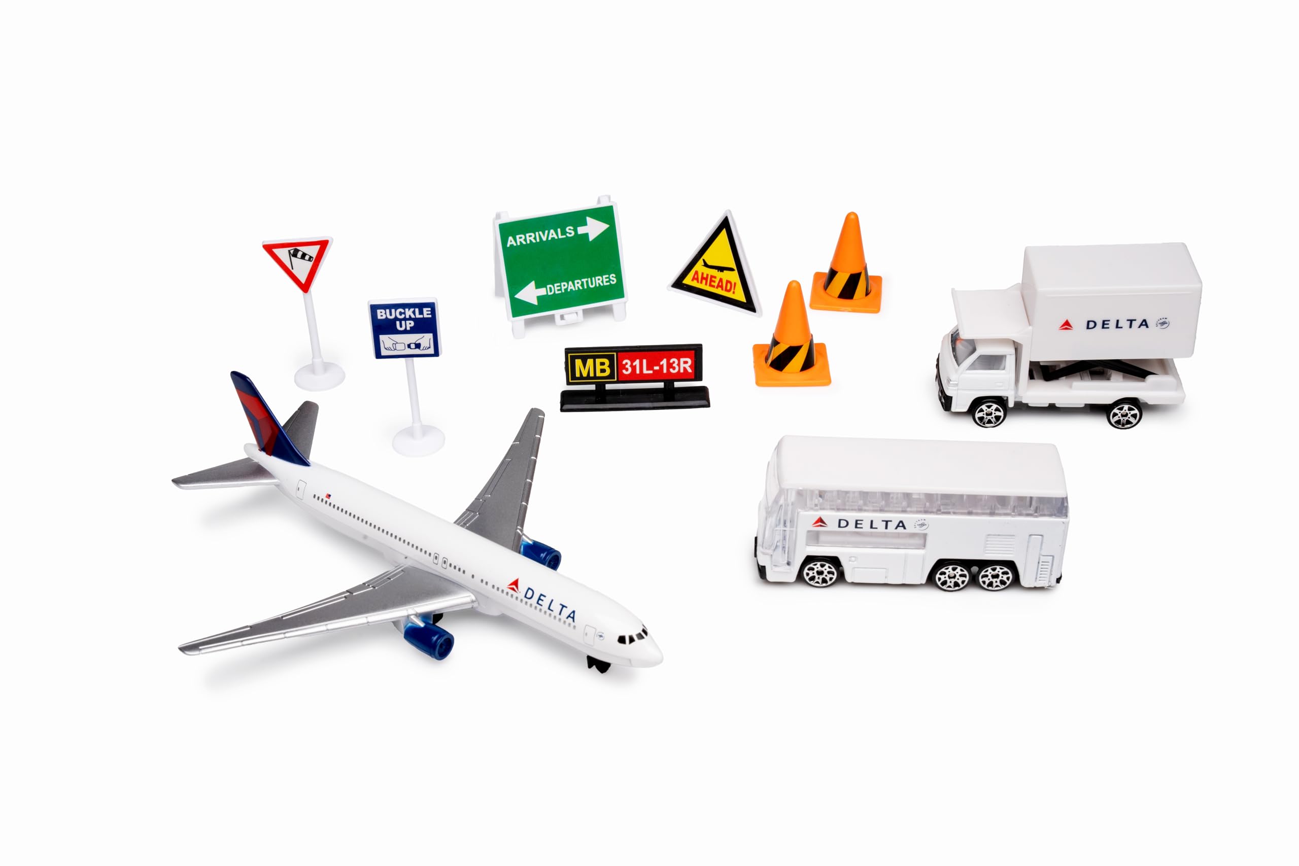 Daron Delta Airlines 12 Piece Playset (Color of the content may Vary)