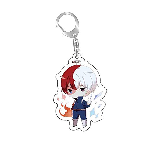 WillZephyr My hero one's justice double-sided acrylic keychain Midoriya Izuku Todoroki Shoto pendant (6Pcs)