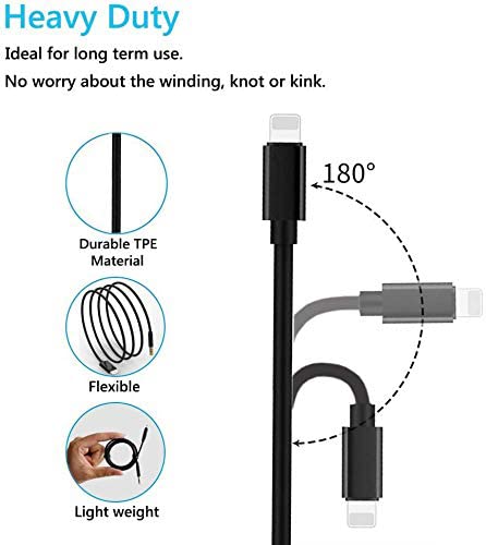 Lightning to 3.5mm Audio Cable 3.3FT, [ MFi Certified] iPhone AUX Cord for Car Stereo,Speaker,Home Stereo,Headphone, for iPhone 14/ 14 Pro/ 13/ 13 Pro/ 12/ 12 Pro/ 11 /X/ XS/ XR/ 8/ 7/ iPad-Black