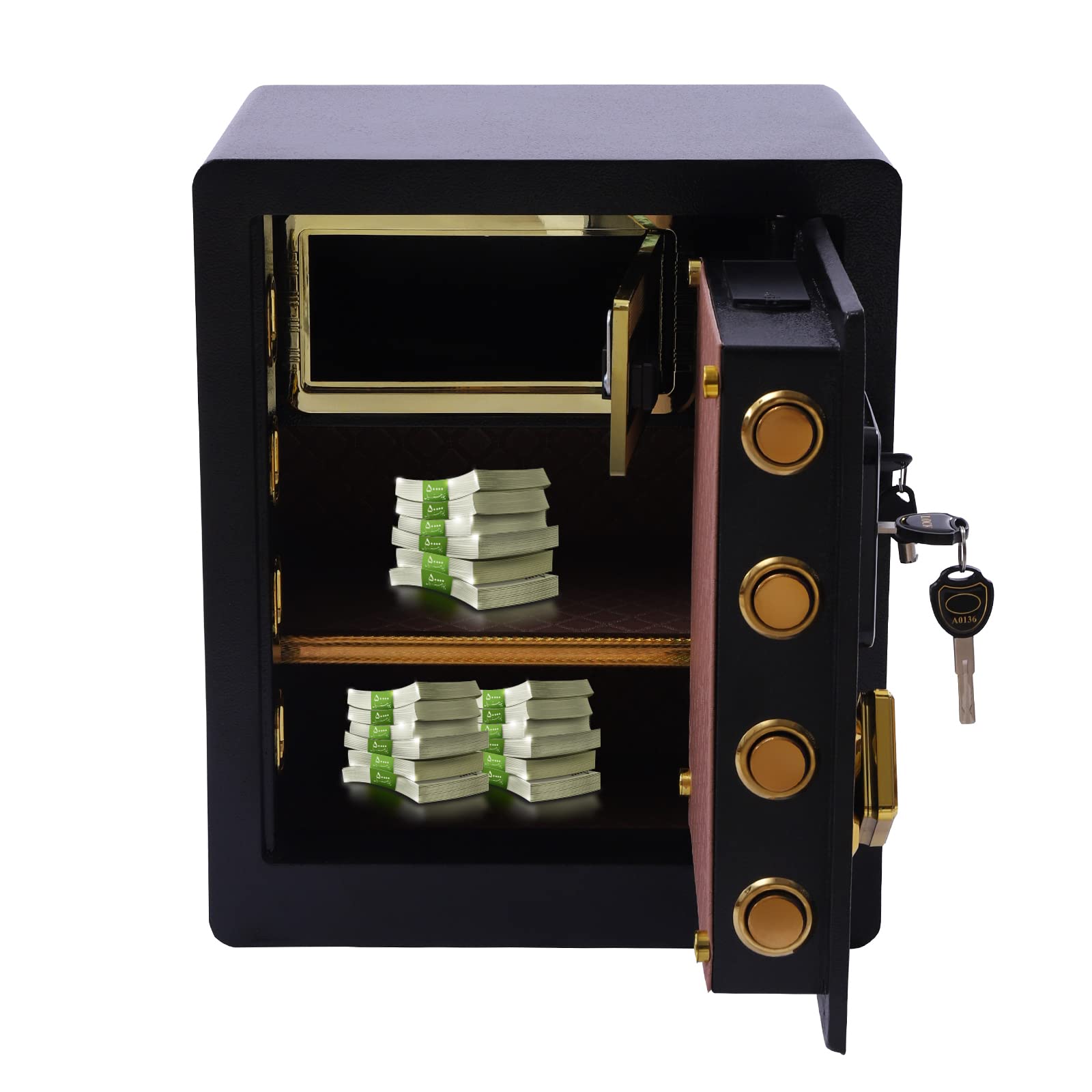 Leblett 51.55Lb Keypad Lock,Large Capacity Storage Case, Wall Mount Organizer,Home/Office Use