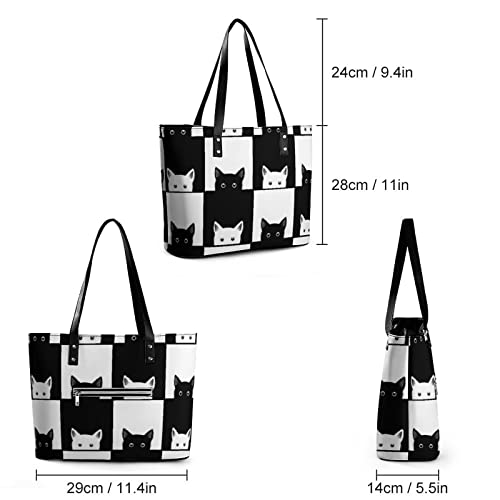 Womens Handbag Cat Leather Tote Bag Top Handle Satchel Bags For Lady