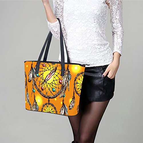 Womens Handbag Dreamcatchers Leather Tote Bag Top Handle Satchel Bags For Lady