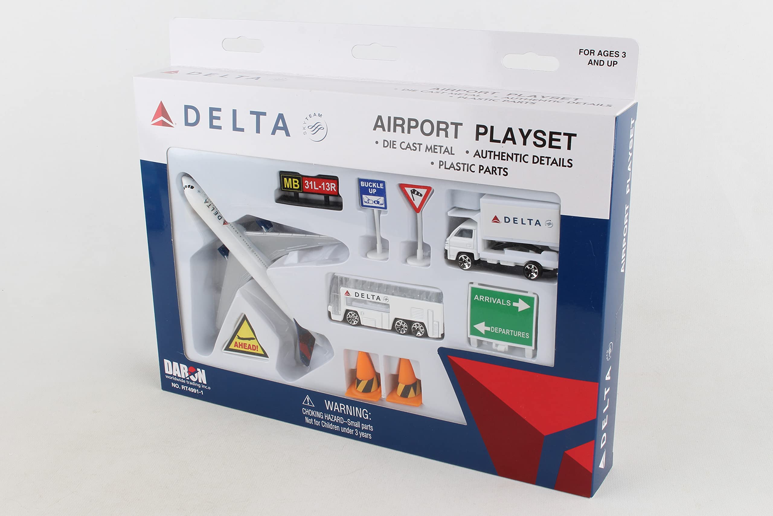 Daron Delta Airlines 12 Piece Playset (Color of the content may Vary)