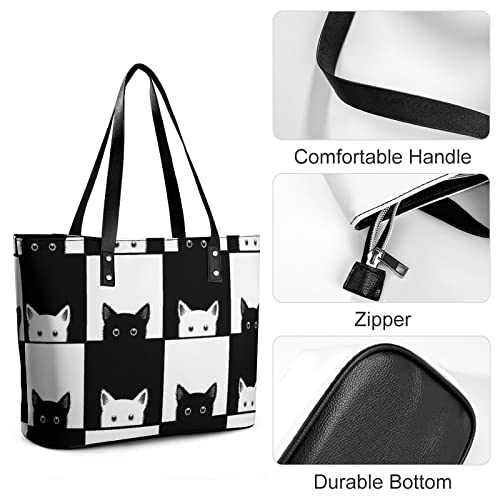 Womens Handbag Cat Leather Tote Bag Top Handle Satchel Bags For Lady