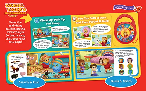 Daniel Tiger It's A Beautiful Day to Play - Children's Deluxe Music Player Board Book: Includes Detachable Toy Portable Musical Sound Machine