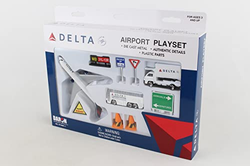 Daron Delta Airlines 12 Piece Playset (Color of the content may Vary)