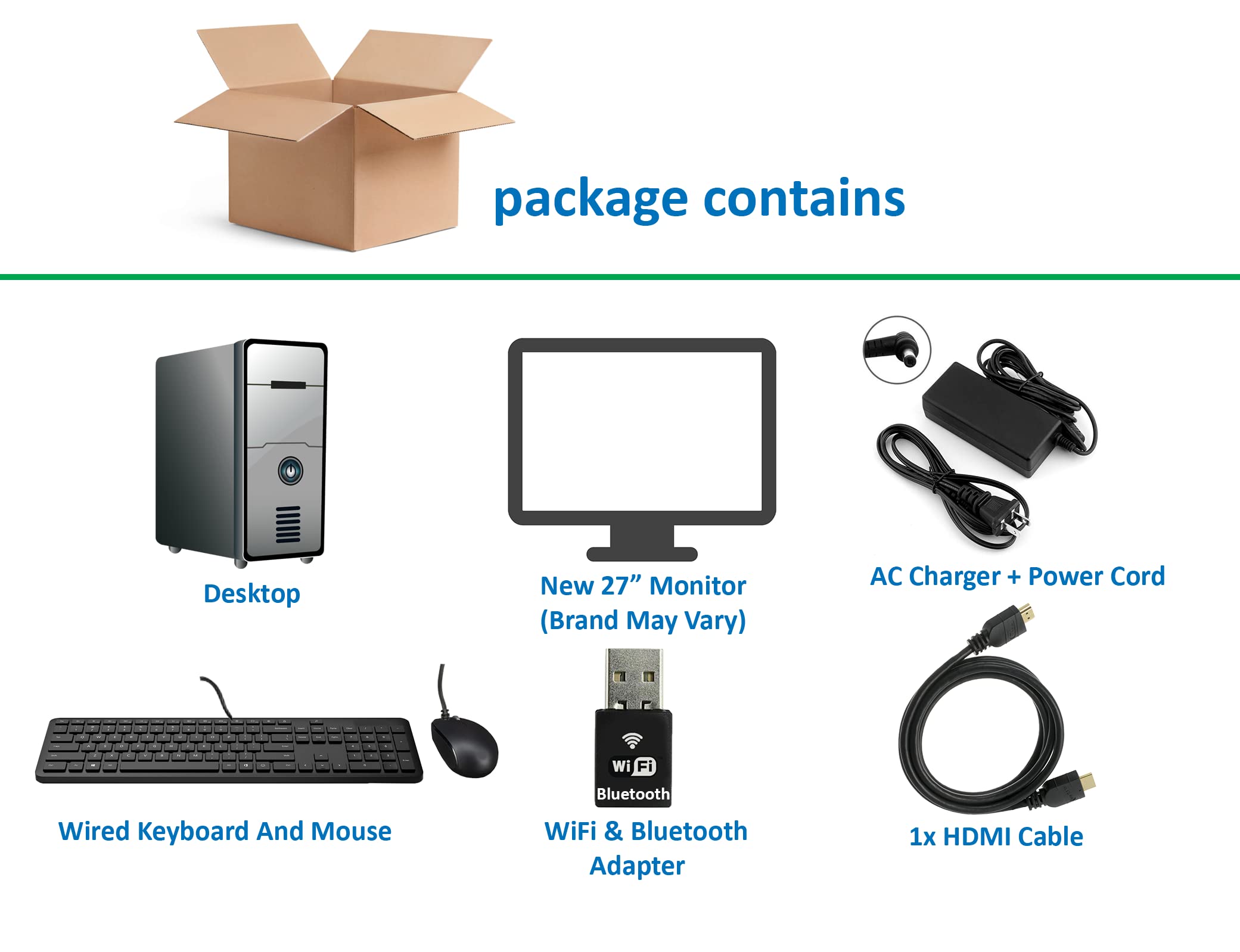 Lenovo Small Form Computer Desktop PC, Intel Core i5 3.10 GHz, 16GB Ram, 120GB SSD, 1TB Hard Drive,Wifi | Bluetooth, HDMI, New 27" LED Monitor, NVIDIA GeForce GT 1030 2GB DDR5, Win 10 (Renewed)