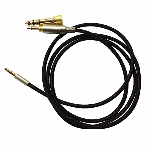 Upgrade Headphone Cord Replacement Audio Cable Compatible with Skullcandy Hesh, Hesh 2, Hesh3, Crusher, Grind Headphones 3.5mm to 3.5mm Male and 6.35mm Adapter 1.2meters/4ft