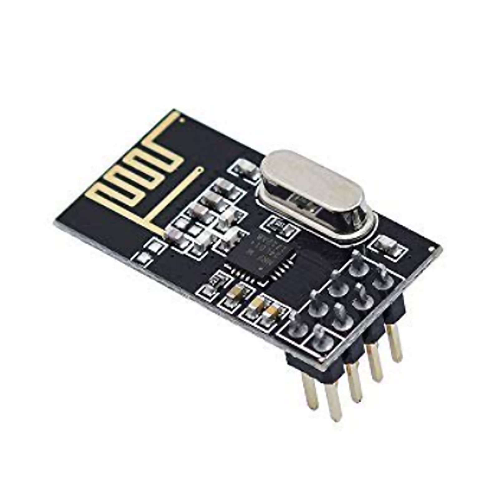 2.4 GHz Wireless RF Transceiver Module, DIP-8, 5mW, 7dBm, 150~240 m, PCB Antenna, Compatible with nRF24L01+, Pack of 4