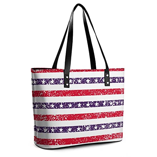 Womens Handbag Stripes Leather Tote Bag Top Handle Satchel Bags For Lady