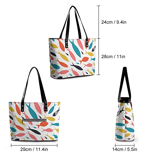 Womens Handbag Fish Leather Tote Bag Top Handle Satchel Bags For Lady