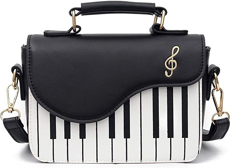 IEATWORLD Personalized Customized Women Crossbody Bags Stylish Small Satchel PU Leather Piano Style Purses Girl Cute Shoulder Handbags with Top Handle