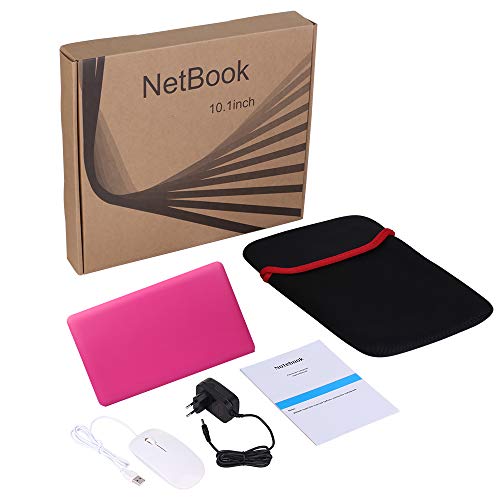 HBESTORE Portable Windows 10 10.1inch Education Laptop Notebook Computer Learning Laptop Netbook for Kids Men Women (3GB/32GB, Pink)