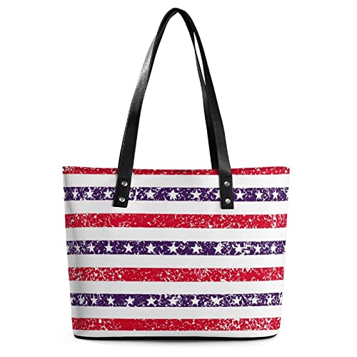 Womens Handbag Stripes Leather Tote Bag Top Handle Satchel Bags For Lady