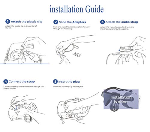 Adapter Kit for Oculus Quest 2 Gen to Connect with Vive Deluxe Audio Strap-3D Printed-Durable (White)