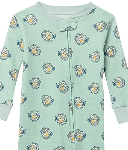 Amazon Essentials Unisex Babies' Snug-Fit Cotton Footless Sleeper Pajamas, Pack of 3, Sea Friends, 18 Months