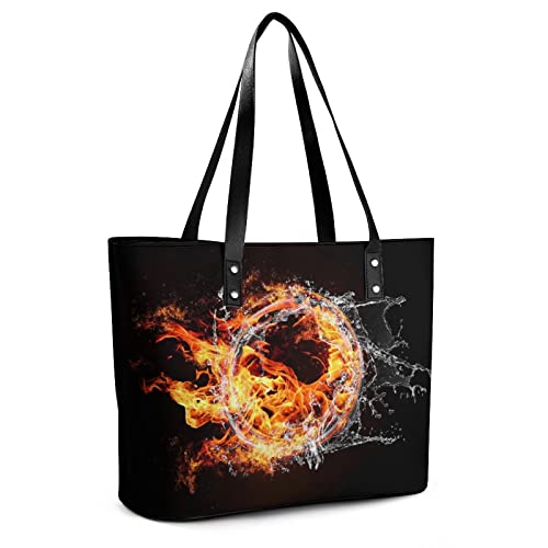 Womens Handbag Water Circle Leather Tote Bag Top Handle Satchel Bags For Lady
