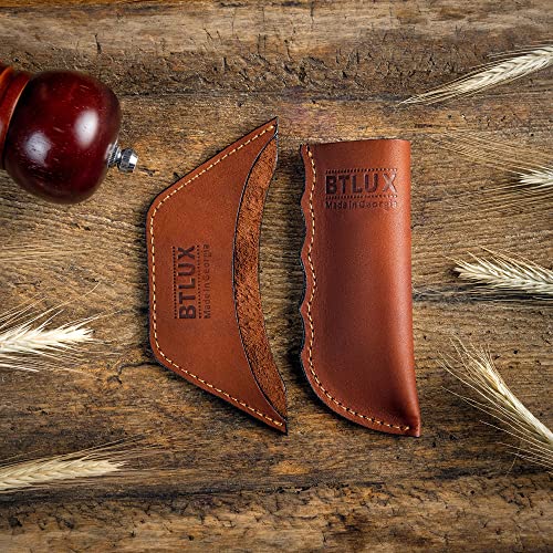 BTLUX Cast Iron Handle Cover, Set of 2 - Extra Thick Leather Heat Resistant Handle Holder for Cast Iron Skillets, Pans - ππππ π’π§ πππ¨π«π π’π