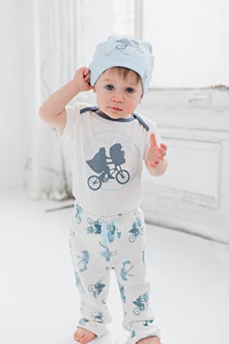 E.T. the Extra-Terrestrial Welcome to the Universe Baby Baby Bodysuit, Pant & Hat 3 Piece Set Tusk/Dark Grey Heather 3-6 Months
