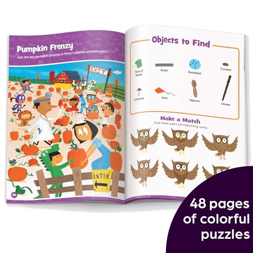 Halloween Hidden Pictures Puffy Sticker Playscenes: Over 50 Reusable Halloween Stickers to Decorate, Find Over 175 Hidden Objects, Solve Mazes and More (Highlights Puffy Sticker Playscenes)