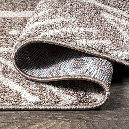 JONATHAN Y MOH503A-28 Amanar Tribal Geometric Area Rug for Bedroom Kitchen Living Room Indoor Decor Non Shedding, 2 X 8, Brown/Ivory, (JMOH503A28)