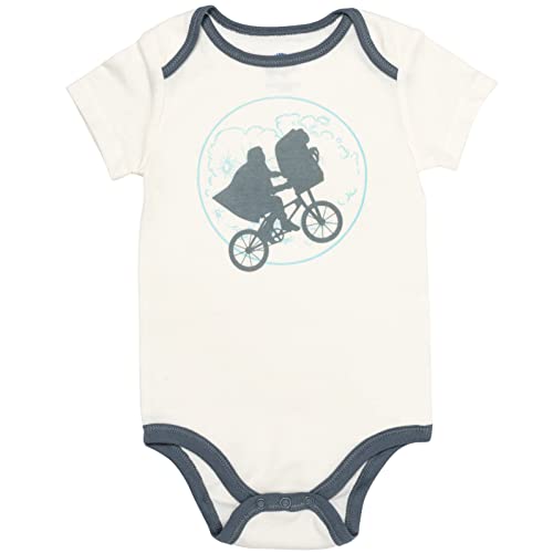 E.T. the Extra-Terrestrial Welcome to the Universe Baby Baby Bodysuit, Pant & Hat 3 Piece Set Tusk/Dark Grey Heather 3-6 Months
