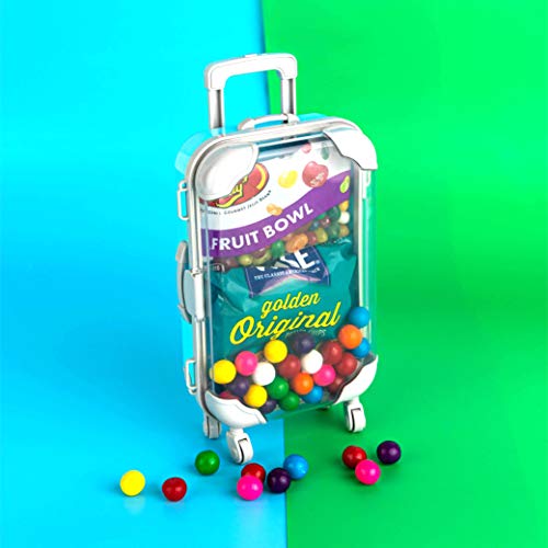 Hammont Suitcase Storage Boxes - 3 Pack - Large Capacity Pencil Case - 7.5x5x2.5 - Plastic Candy travel gift Box - Rolling with Transparent Lid | Perfect for Schools Supplies & Party Favors (Blue)