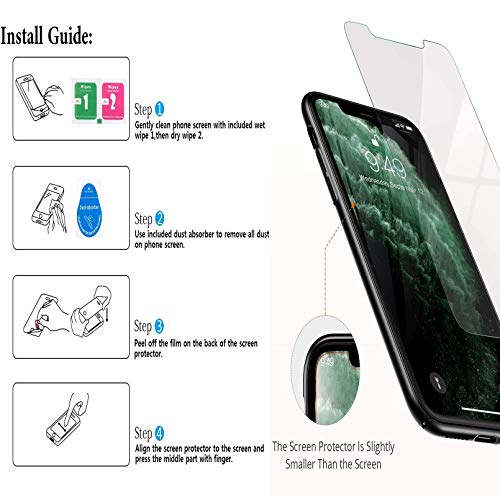 HHUAN Case + Screen Protector, for LG K92 5G (6.70 inches) Tempered Glass Film and Transparent Soft Silicone TPU Bumper Shell, Shock Absorption Phone Protective Cover - WMA28