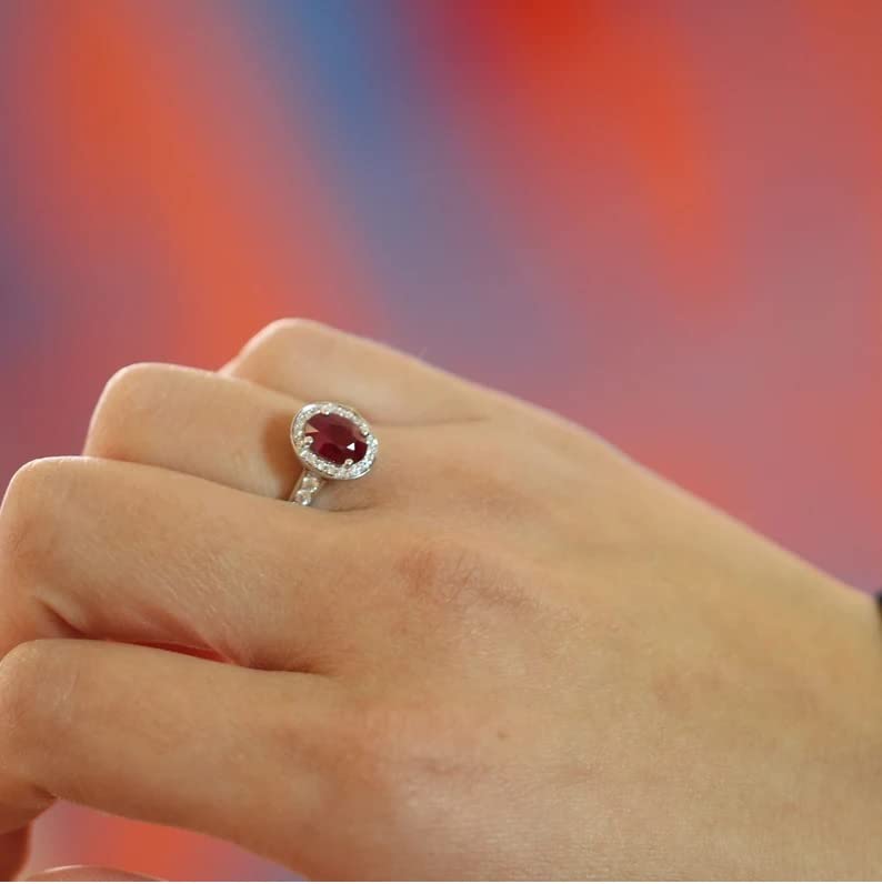 Natural Ruby Ring-925 Sterling Silver-5.50 Carat Gemstone-Antique Ruby Ring-Handmade Ring For Unisex Gift Item (Size 6 To 16 Us) By GARVIT COLLECTIONS