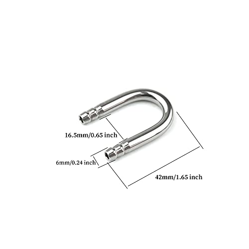 Hamineler 6 PCS U Shaped Stainless Steel Tube CO2 Connector for Aquarium Fish Tank Co2 Oxygen Tubing