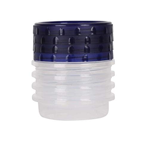 HomeyGear 4 Pack Twist Top Food Storage Containers Leak-Proof, Airtight Soup Storage Canisters with Screw & Seal Lids BPA-Free, Stackable, Reusable Kitchen Essentials 8-Ounce
