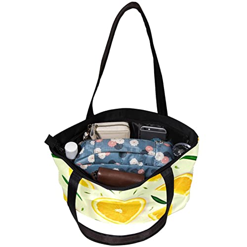 Purses for Women, Tote Bag, Handbags for Women, The Tote Bag, lemon fruit pattern