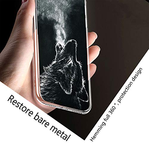 HHUAN Case + Screen Protector, for LG K92 5G (6.70 inches) Tempered Glass Film and Transparent Soft Silicone TPU Bumper Shell, Shock Absorption Phone Protective Cover - WMA28