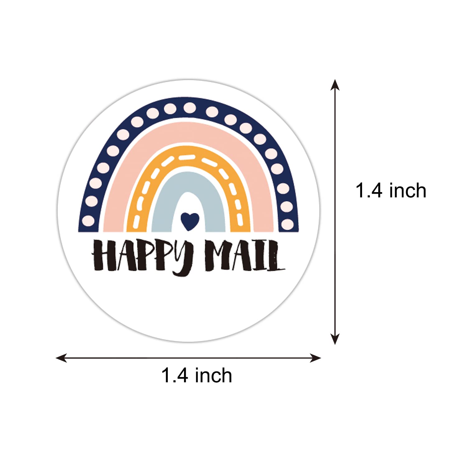 EKSPLODI Happy Mail Stickers for Business Small Shops Online, Small Business Stickers, Small Business Packaging Supplies, Envelope Seal Stickers, 1.4 Inch, 6 Unique Designs, 500 Pcs Per Roll.