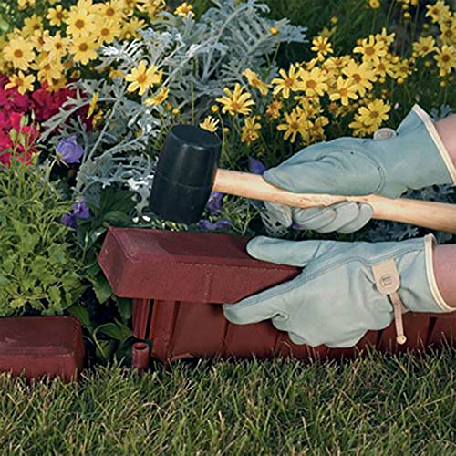 Suncast 12" Interlocking No Dig Brick Border Landscape Edging, Brown
