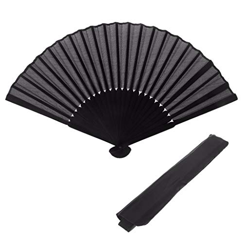 RAZZUM Decorative Folding Fans Chinese Style Black Vintage Hand Fan Folding Fans Dance Wedding Party Favor Handheld Fans Gift Hand Fan Fan