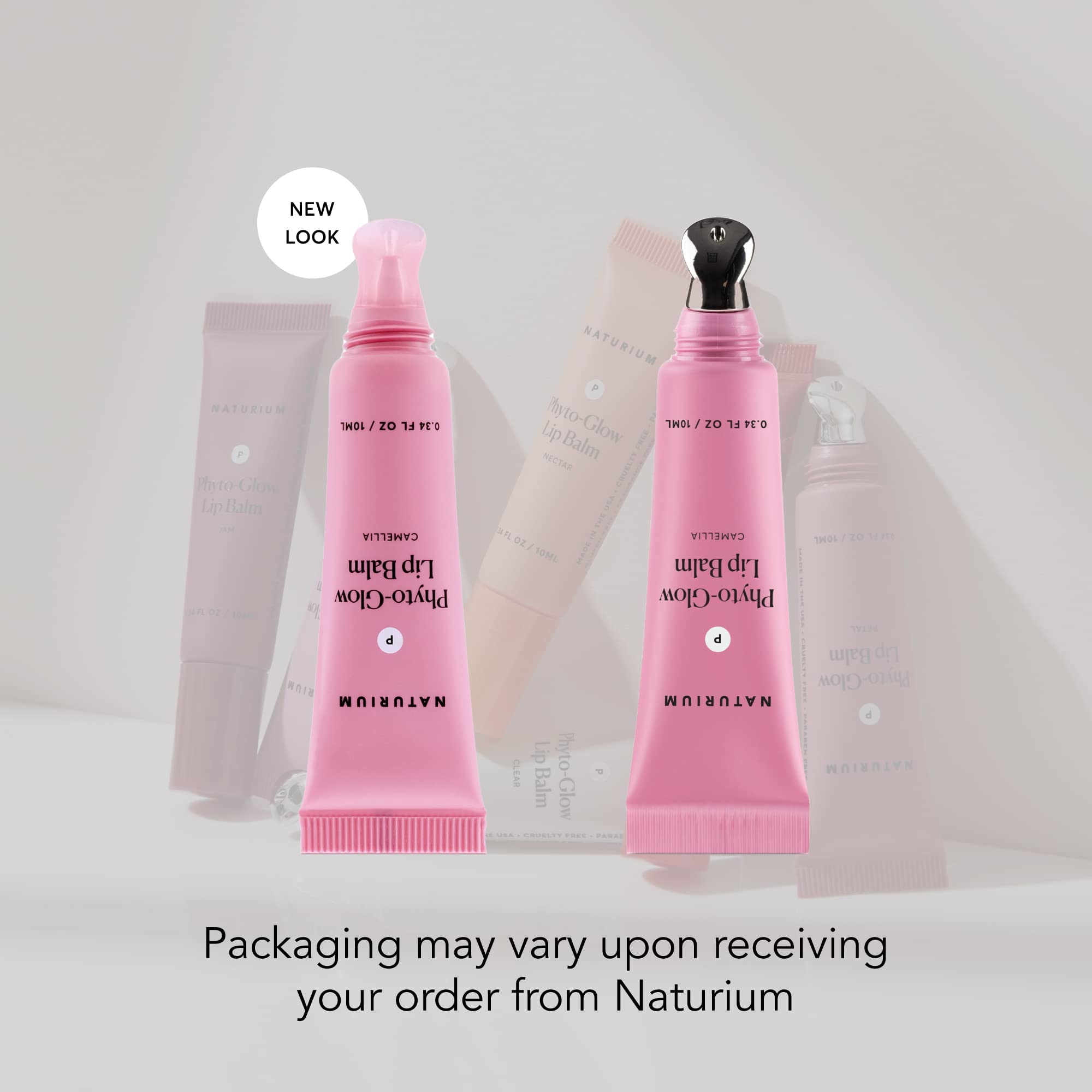 Naturium Phyto-Glow Lip Balm, Hydrating Lip Care with a Glossy Finish, 0.34 oz (Camellia) (NATR-10075), 1.0 Count