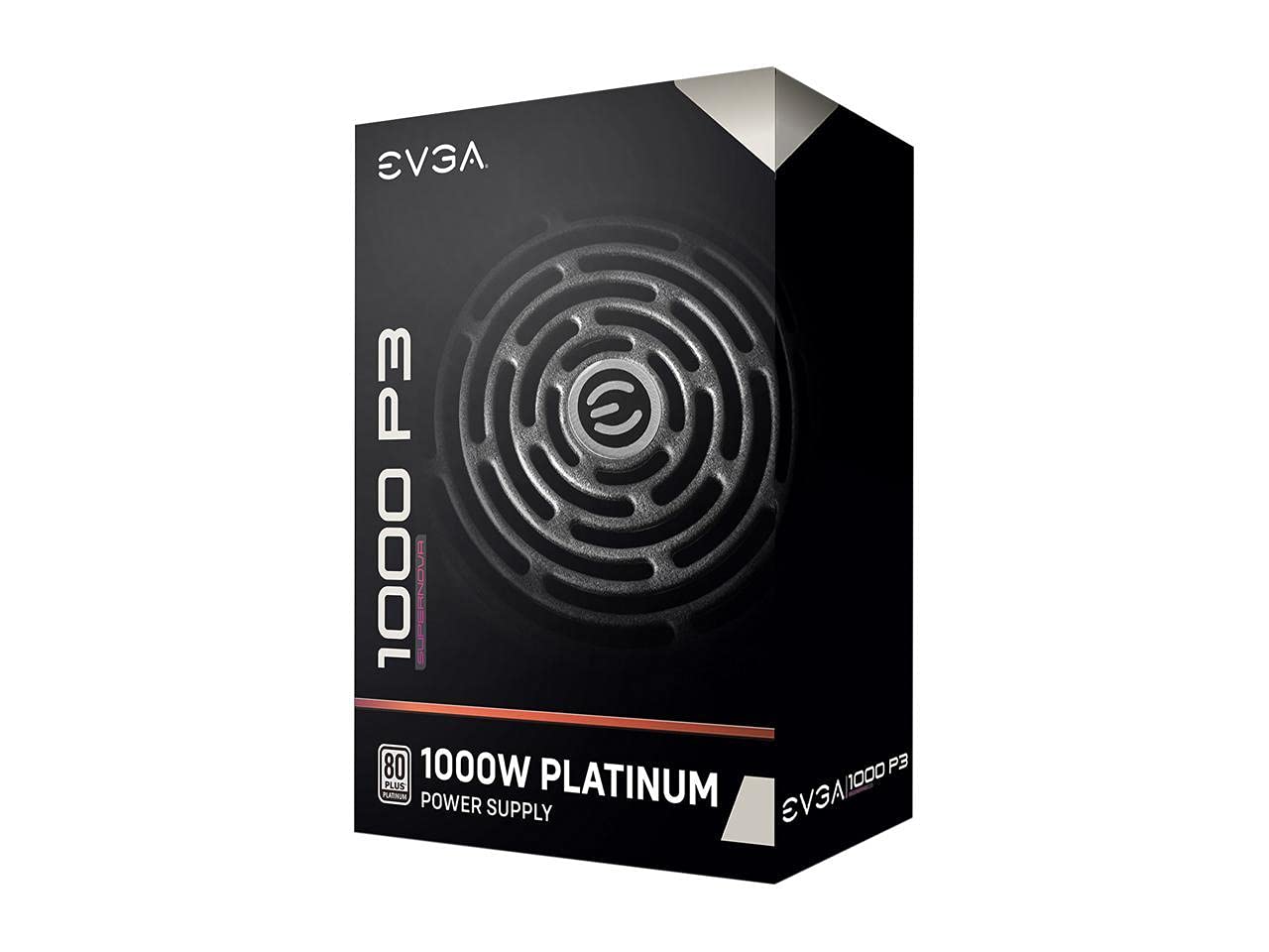 EVGA Supernova 1000 P3, 80 Plus Platinum 1000W, Fully Modular, Eco Mode with FDB Fan, Includes Power ON Self Tester, Compact 180mm Size, Power Supply 220-P3-1000-X1