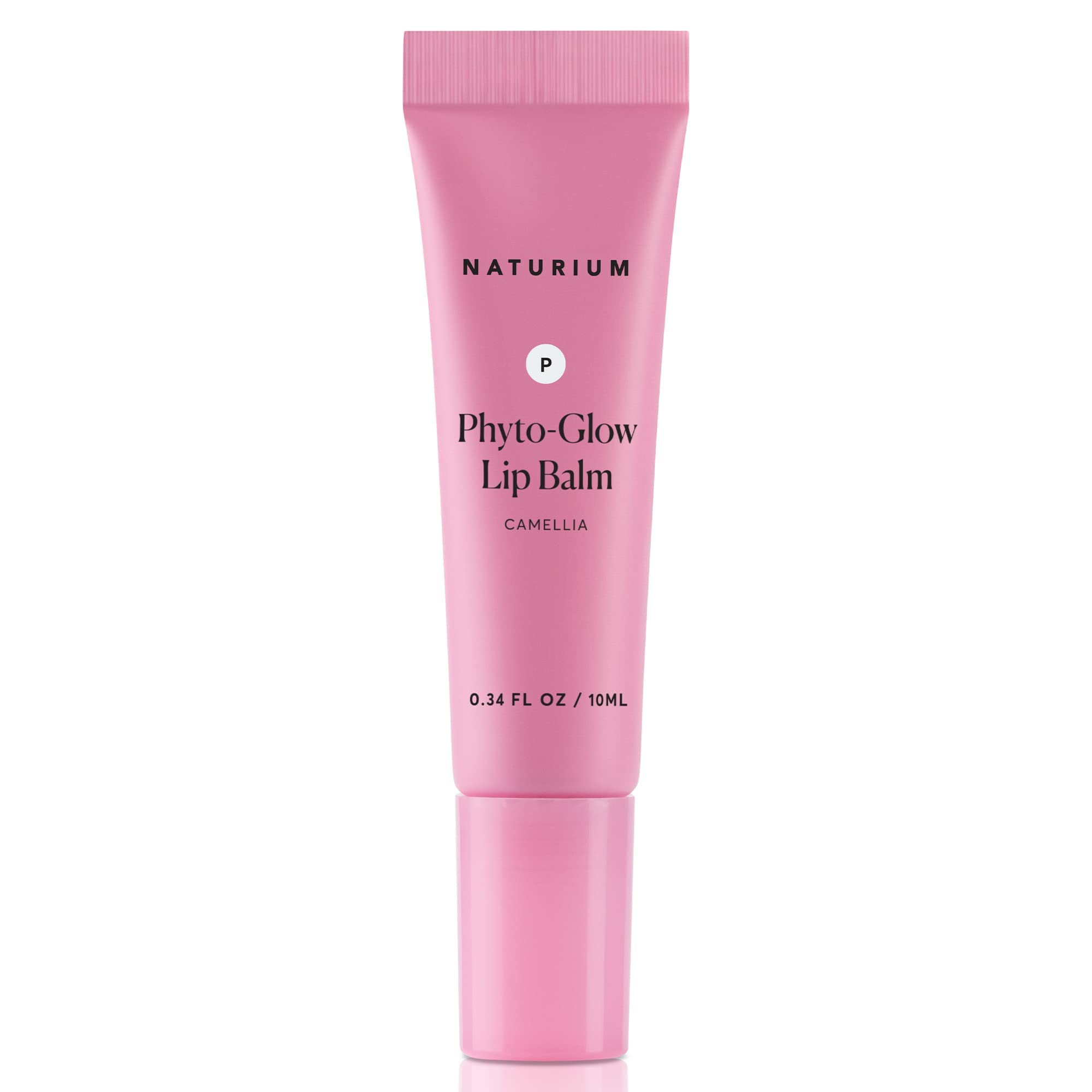 Naturium Phyto-Glow Lip Balm, Hydrating Lip Care with a Glossy Finish, 0.34 oz (Camellia) (NATR-10075), 1.0 Count