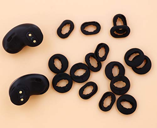 IiEXCEL Galaxy Buds Live Adapter Tips Eartips Earbuds, 8 Pairs Replacement S/L 2 Size Silicone Rubber Ear Tips Buds Wing Tips Fit in Case Compatible with Samsung Galaxy Buds Live - Black