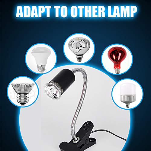 Horior Reptile UVA UVB Lamp for Turtle Lizard Basking Heat Light with 360° Clamp Dimmable Light for Reptile