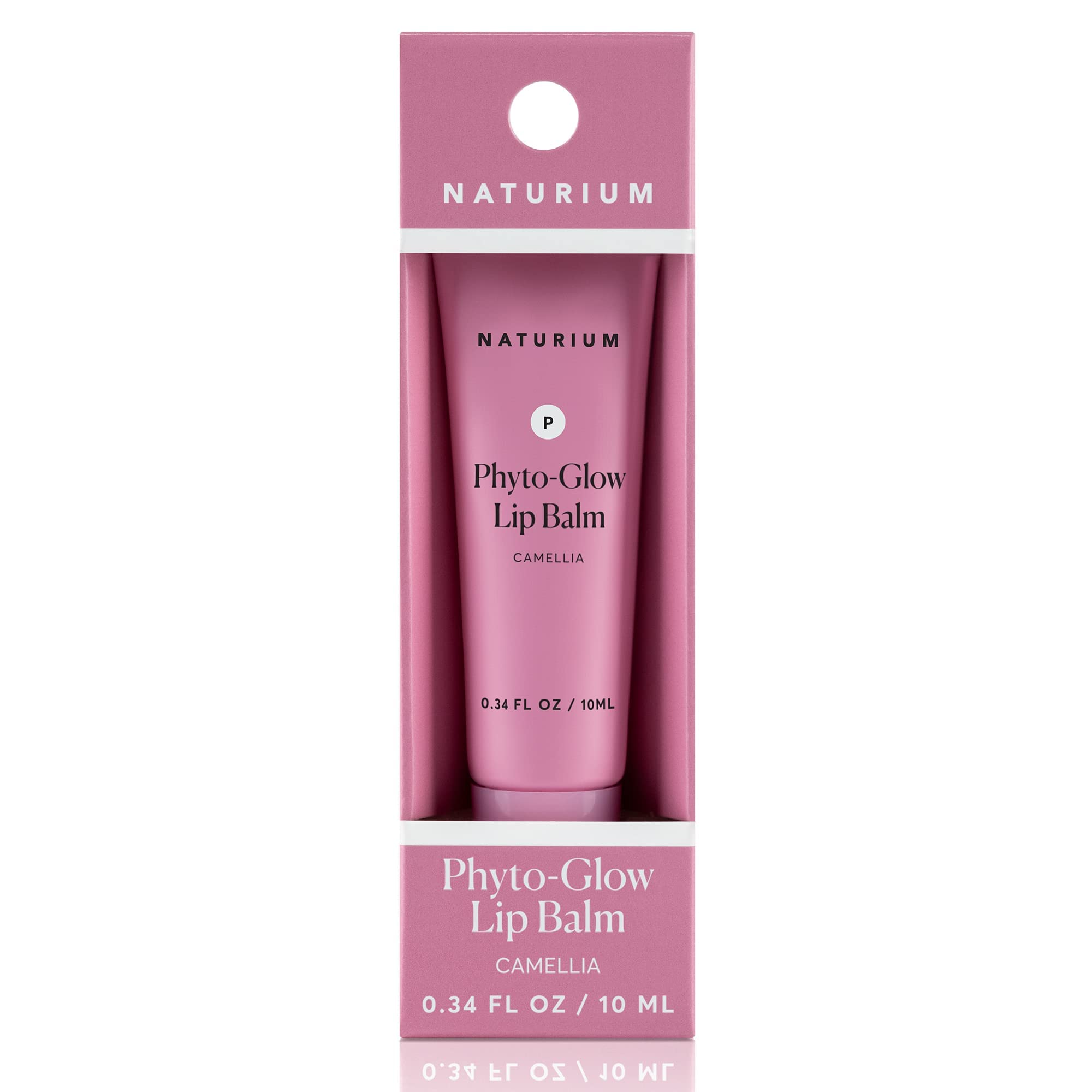 Naturium Phyto-Glow Lip Balm, Hydrating Lip Care with a Glossy Finish, 0.34 oz (Camellia) (NATR-10075), 1.0 Count
