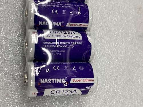 NASTIMA 12 Pack CR123A Battery, 3V Lithium Battery 1600mAh for Flashlight, Intelligent Instrumentation, Alarm Systems