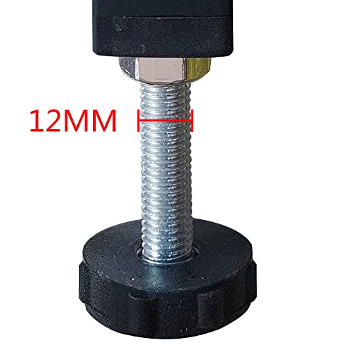 Metal Furniture Support Legs Adjustable Height Heavy Duty Bed Center Frame Slat feet risers for Queen/King Platform Bed Frame Replacement Parts 2PS (5.9" to 8.6")