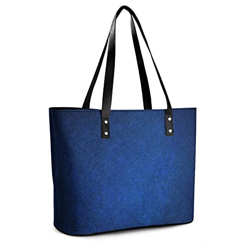 Womens Handbag Blue Leather Tote Bag Top Handle Satchel Bags For Lady