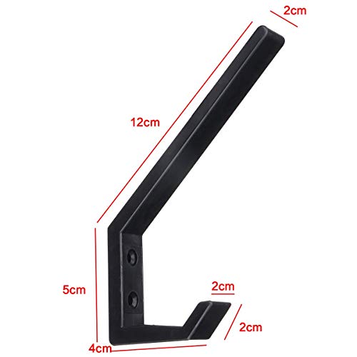 BabyKim ABS Helmet Holder 2pcs Helmet Holder Hook Jacket Bags Wall Mount Cloth Display Rack Hanger (Black)